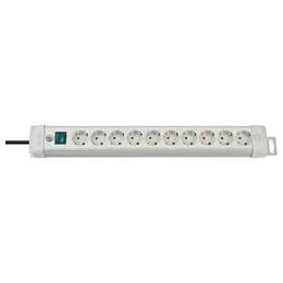 Fa.Brennenstuhl Steckdosenleiste BRENNENSTUHL "Premium-Line", grau (lichtgrau), B:9cm H:59cm T:6,7cm, Steckdosenleisten, mit Schalter
