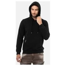 Cipo & Baxx Sweatshirt CIPO & BAXX "Sweatshirts", Herren, Gr. 2XL, schwarz, 70% Baumwolle;30% Polyester, unifarben, Basic, regular fit normal, Langarm Rippbündchen, Sweatshirts, mit Kapuze, CL557