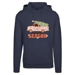 Kapuzenpullover F4NT4STIC "Tis The Season Christmas Drivin Home", Damen, Gr. S, blau (navy), Obermaterial: 65% Baumwolle, 35% Polyester, relaxed fit, Pullover, Premium Qualität