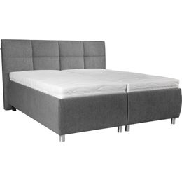 Stauraumbett Alina "Nadina Comfort", grau (dunkelgrau tcm 89), B:218cm H:116cm L:217cm, Struktur fein TCM (100% Polyester), Betten, inkl. Stauraum und Lattenrost, in diversen Ausführungen