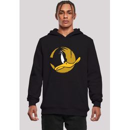 Sweatshirt F4NT4STIC "Looney Tunes Daffy Duck Dotted Cartoon Logo", Herren, Gr. L, schwarz, Obermaterial: 65% Baumwolle, 35% Polyester, slim fit, ohne B&uuml;ndchen, Sweatshirts Sweatshirt, Herren,Premium Merch,Slim-Fit,Kapuzenpullover,Bedruckt