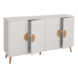 Mendler Sideboard HWC-N89, Kommode Schrank Highboard Anrichte, 3D-Design Melamin Holz, 88x150x40cm ~ Variant 109687
