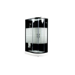 Home Deluxe Duschkabine mit Regendusche BLACK PEARL - 120x80 cm Rechts