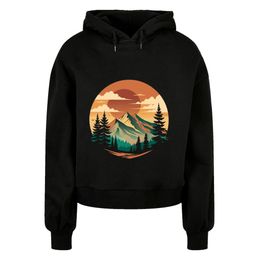 F4NT4STIC Sweatshirt 'Sonnenuntergang Berglandschaft' female Black size XS