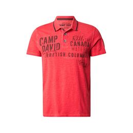 CAMP DAVID Poloshirt Herren Größe XXXL nachtblau / rot