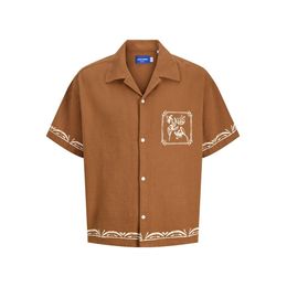 Jack & Jones Jack & Jones Button Up Shirt male Brown size XXL