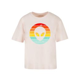F4NT4STIC T-shirt 'Alien Retro Sonnenuntergang' Damen Gr&ouml;&szlig;e XL gelb / orange / rosa / rot