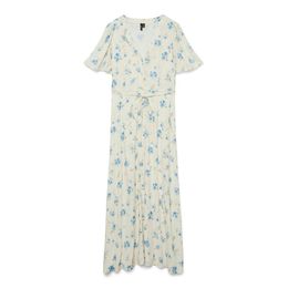 Véro Moda VERO MODA Kleid 'VMAlba' Damen Größe 34 creme / hellblau / oliv Winterkleid