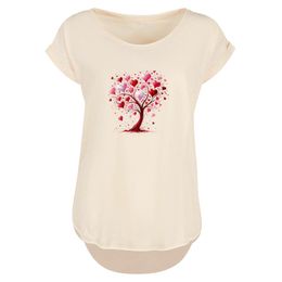 F4NT4STIC T-Shirt 'Herz Baum Aquarell Druck' Damen Gr&ouml;&szlig;e XXL sand / pink