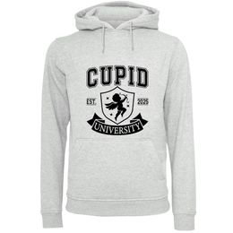 F4NT4STIC Sweatshirt 'Cupid University Valentinstag' Damen Gr&ouml;&szlig;e 4XL grau / schwarz
