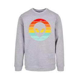 F4NT4STIC Sweatshirt 'Alien Retro Sonnenuntergang' male Grey size XL