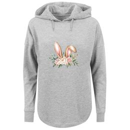 F4NT4STIC Sweatshirt 'Blumen Osterhasen Ohren Dekor' female Grey size XL