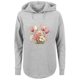 F4NT4STIC Sweatshirt 'Rosa Wei&szlig;er Fr&uuml;hlingsblumenstrau&szlig;' female Grey size XL