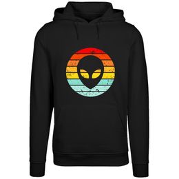 F4NT4STIC Sweatshirt 'Alien Retro Sonnenuntergang' Damen Gr&ouml;&szlig;e XXXL aqua / orange / rot / schwarz