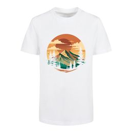 F4NT4STIC T-Shirt 'Sonnenuntergang Berglandschaft' Jungen Gr&ouml;&szlig;e 134/140 mischfarben / wei&szlig;