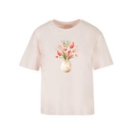 F4NT4STIC Shirt 'Rosa Fr&uuml;hlingsblumenstrau&szlig; in Vase' female Pink size L