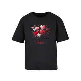F4NT4STIC Shirt 'Herzbaum Be Mine!' female Black size XXL