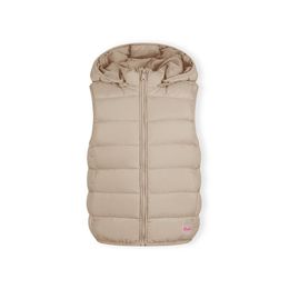 MINOTI Weste M&auml;dchen Gr&ouml;&szlig;e 92/96 dunkelbeige / pink / silber