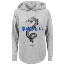 F4NT4STIC Sweatshirt 'Drache Japan' female Grey size L