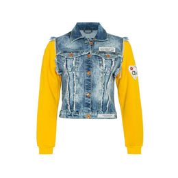 Cipo & Baxx CIPO & BAXX &Uuml;bergangsjacke Damen Gr&ouml;&szlig;e XL blue denim / gelb