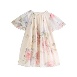 next Kleid M&auml;dchen Gr&ouml;&szlig;e 92 ecru / mischfarben / pink