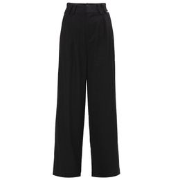 Influencer Pleat-Front Pants female Black size L