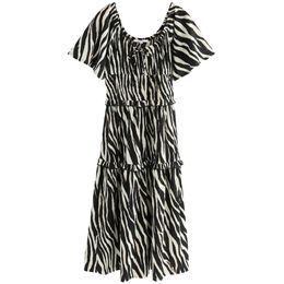 next Kleid Damen Größe 54 schwarz / weiß Winterkleid