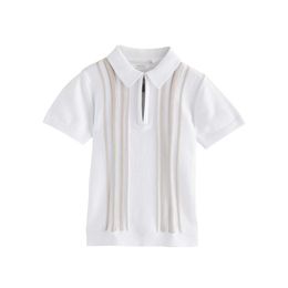 next Poloshirt Jungen Gr&ouml;&szlig;e 86 beige / wei&szlig;