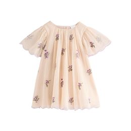 next Kleid Mädchen Größe 86 dunkelgrün / lila / apricot