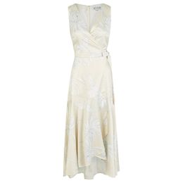 Kleo Kleid Damen Gr&ouml;&szlig;e 46 creme / blau / wei&szlig; Winterkleid