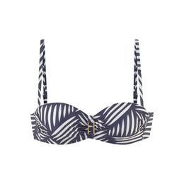 Lascana Bikinitop Damen Gr&ouml;&szlig;e 70 marine / wei&szlig;