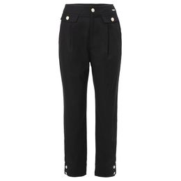 Influencer Pleat-Front Pants female Black size M