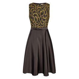 Kleo Abendkleid Damen Gr&ouml;&szlig;e 32 goldgelb / schwarz