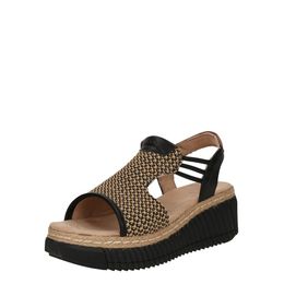 Tom Tailor Sandale Damen Größe 37 sand / schwarz