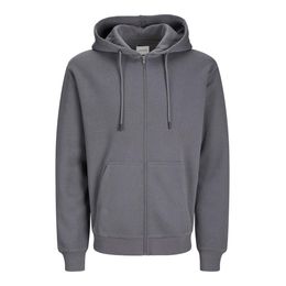 Jack & Jones Jack & Jones Zip-Up Hoodie 'JJEBradley' male Grey size XL