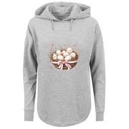 F4NT4STIC Sweatshirt 'Osterei Nest Korb Dekor' Damen Gr&ouml;&szlig;e XXL braun / grau / pink / schwarz / wei&szlig;
