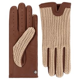 Roeckl Lederhandschuhe 'SANREMO TOUCH' Damen Gr&ouml;&szlig;e S/M creme / braun