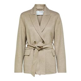 Selected Mantel 'Tara' Damen Gr&ouml;&szlig;e L hellbeige Wintermantel