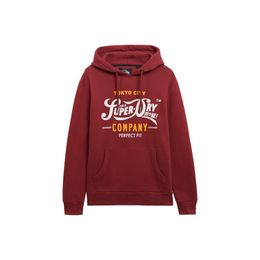 Superdry Sweatshirt Herren Größe XXL orange / burgunder / weiß