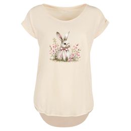 F4NT4STIC T-Shirt 'Niedlicher Osterhase mit Blu' Damen Gr&ouml;&szlig;e XXXL sand / taupe / gr&uuml;n / pink / wei&szlig;