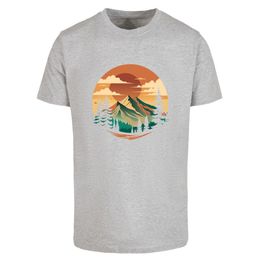 F4NT4STIC T-Shirt 'Sonnenuntergang Berglandschaft' Herren Gr&ouml;&szlig;e 4XL grau / mischfarben