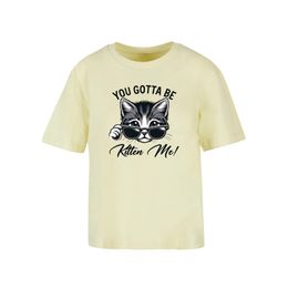 F4NT4STIC Shirt 'K&auml;tzchen You Gotta Be Kitten Me!' female Yellow size L