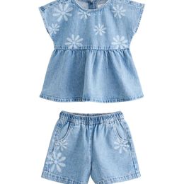 next Set 'gebl&uuml;mt' girl Blue size 1.5-2 yrs