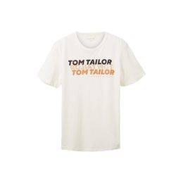Tom Tailor T-Shirt Herren Gr&ouml;&szlig;e S sand / orange / schwarz / offwhite