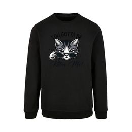 F4NT4STIC Sweatshirt 'K&auml;tzchen You Gotta Be Kitten Me!' Herren Gr&ouml;&szlig;e XXXL schwarz
