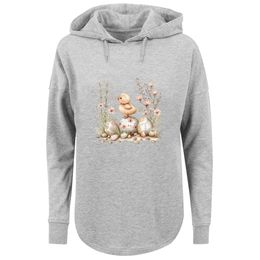 F4NT4STIC Sweatshirt 'Ostern K&uuml;ken Ei Blumen' female Grey size XL