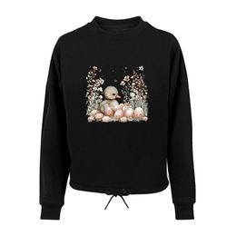 F4NT4STIC Sweatshirt 'Ente Ostereier Blumen K&uuml;ken' female Black size XS