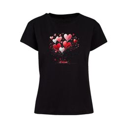 F4NT4STIC Shirt 'Herzbaum Be Mine!' female Black size 4XL