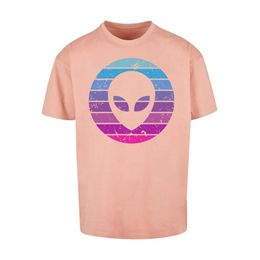 F4NT4STIC T-Shirt 'Alien Kopf' Herren Gr&ouml;&szlig;e XL blau / lila / orange