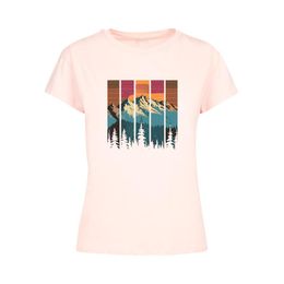 F4NT4STIC Shirt 'Berg Sonnenuntergang Retro' female Pink size M